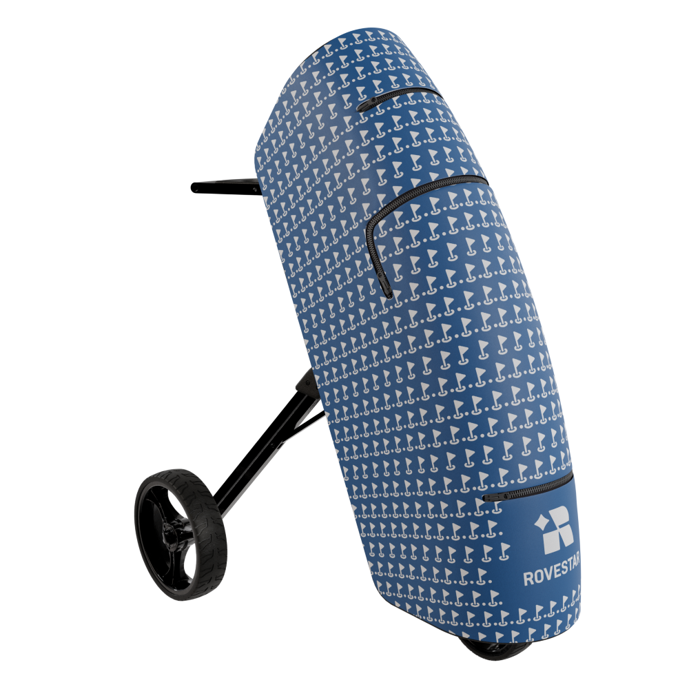 Lightweight Flag Blue Golf Bag + Push Cart | Rovestar